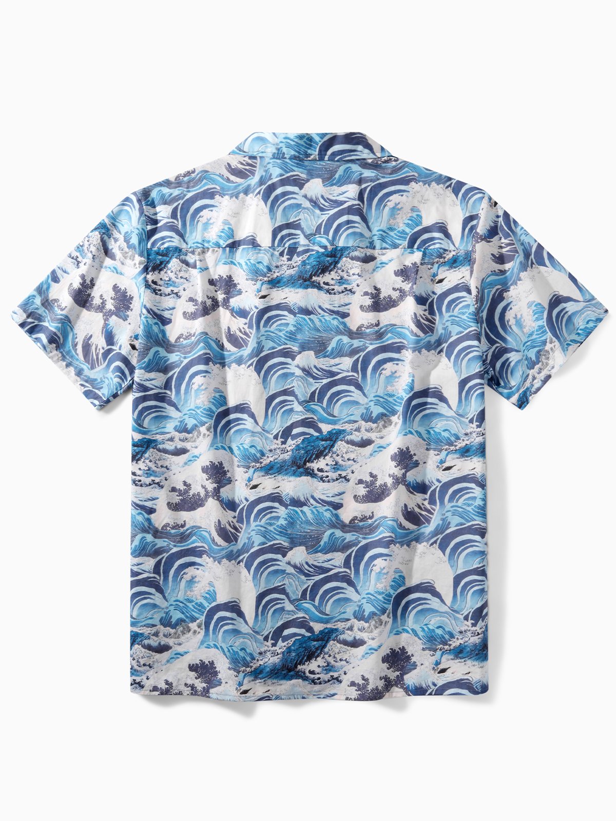 Hardaddy®Cotton Ukiyo-e Wave Chest Pocket Aloha Shirt | hawalili