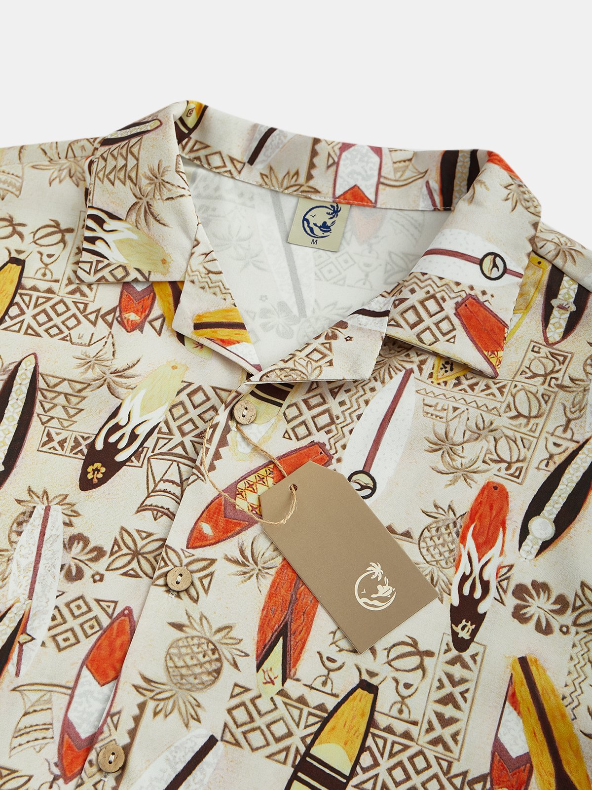Men's Hawaiian Vacation Surfboard Print Hawaiian Short Sleeve Shirt ...