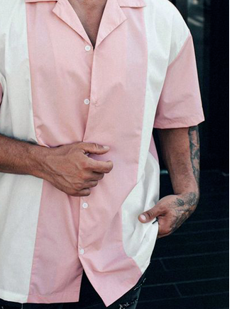 Cotton Paneled Contrast Shirt | hawalili